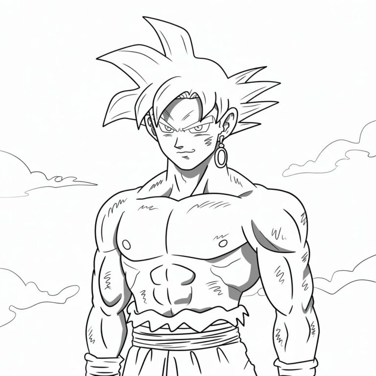 Goku página para colorear – 21 imprimibles gratis en PDF