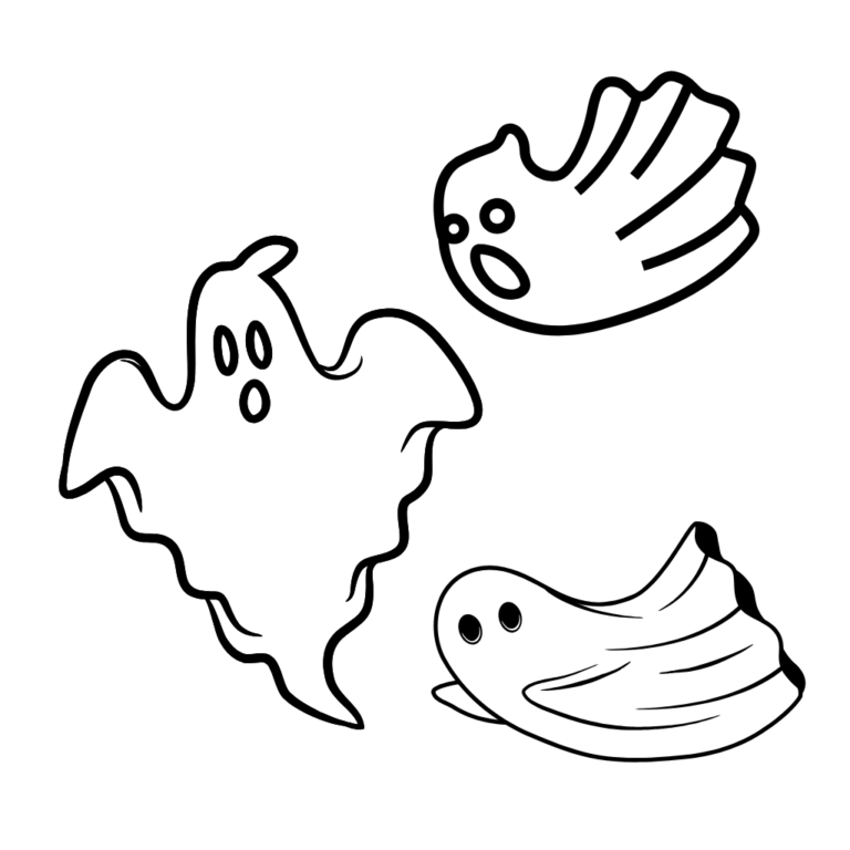 Free Printable Ghost Coloring Pages - 30 Spooky Ghosts for Kids