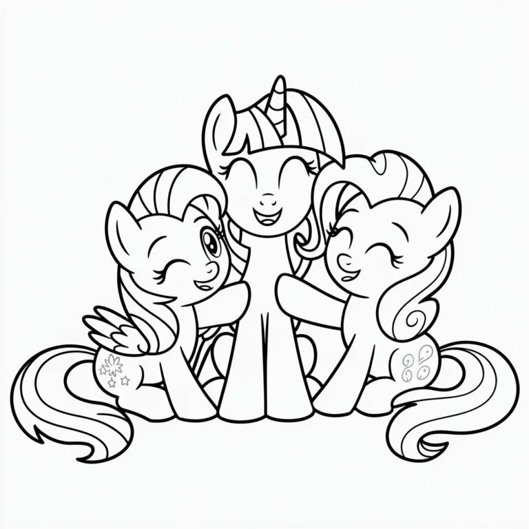 Kostenlose 20 Ausmalbilder My Little Pony - Zum Ausdrucken als PDF