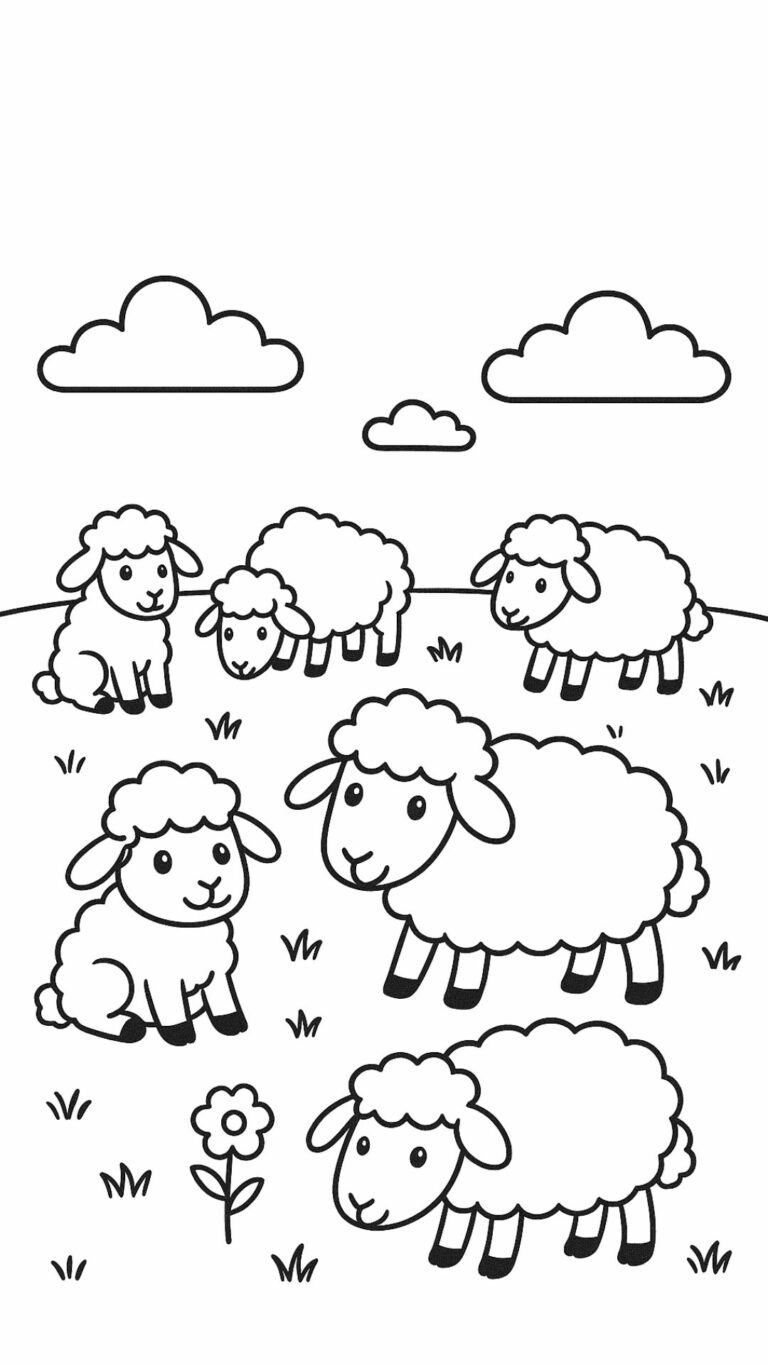 Schaap Kleurplaat: 19 Gratis Afdrukbare Kleurplaten – Download PDF