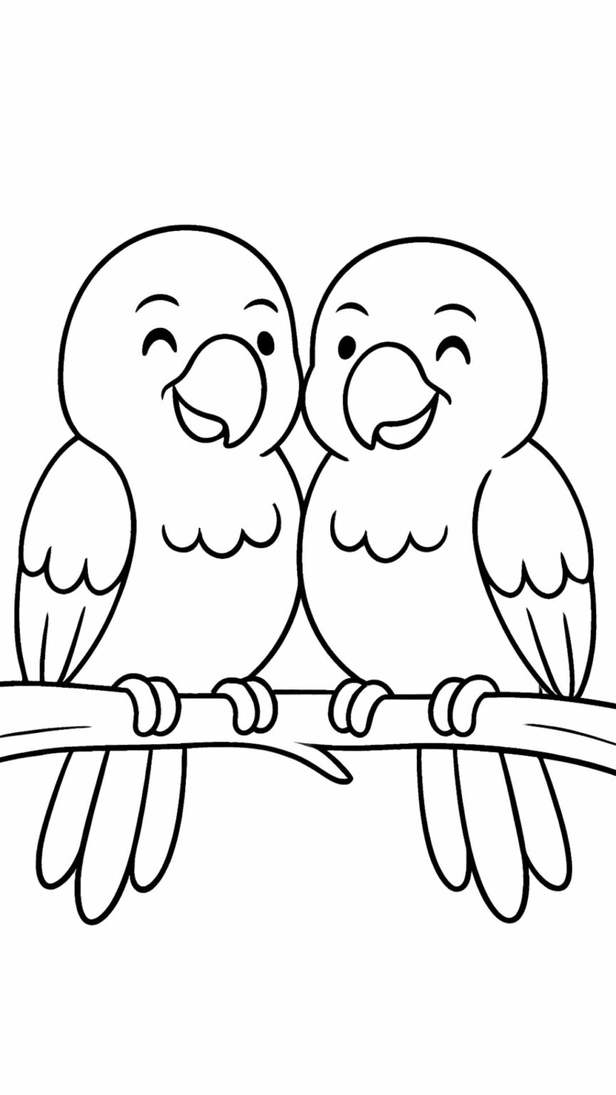 21 Láminas para Colorear de Loros – PDF Imprimible Gratis