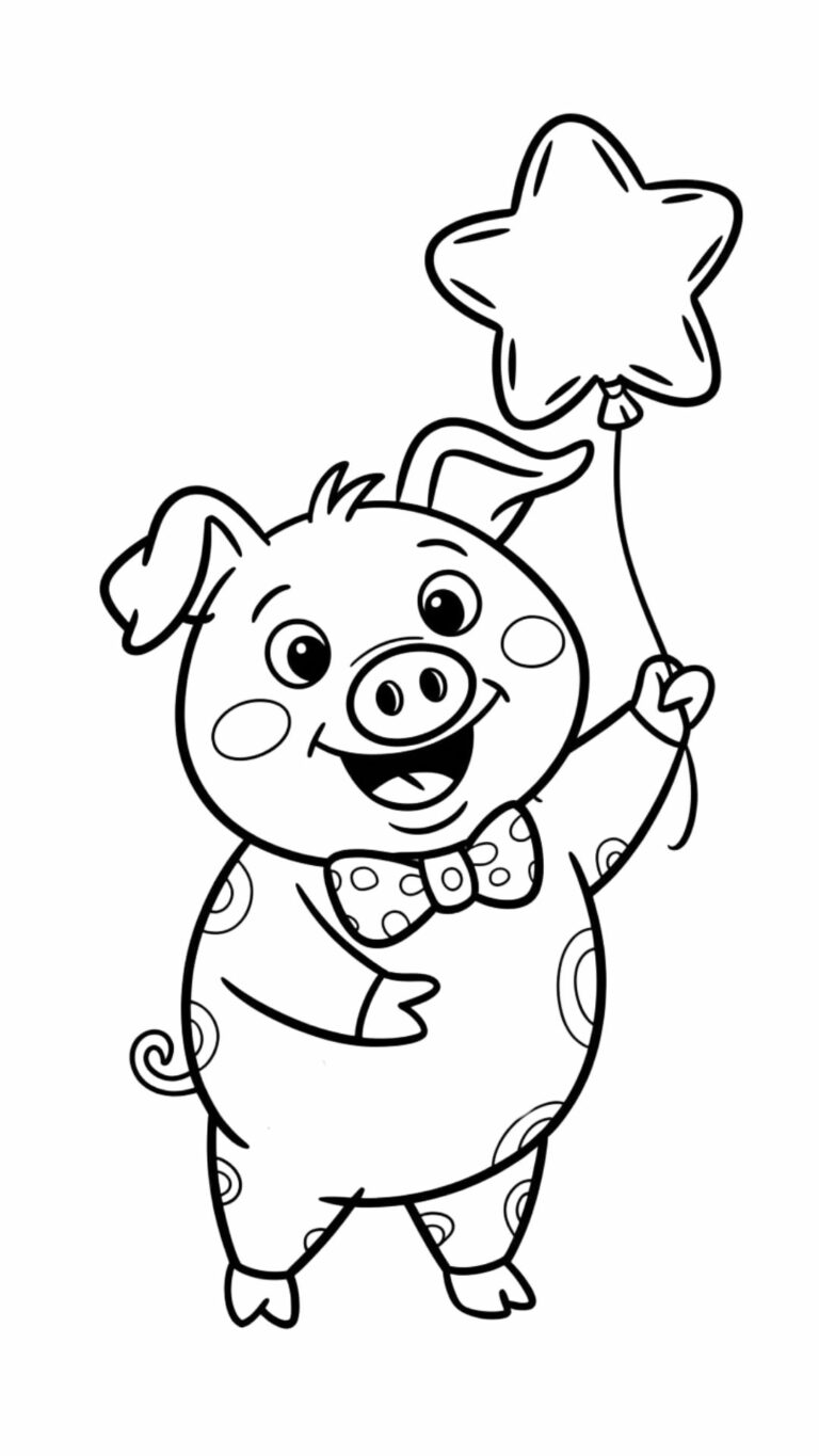 Free 20 Pig Coloring Pages - Printable PDF for Kids