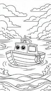 Kleurplaat Boot - 26 Pagina's - Gratis Download PDF