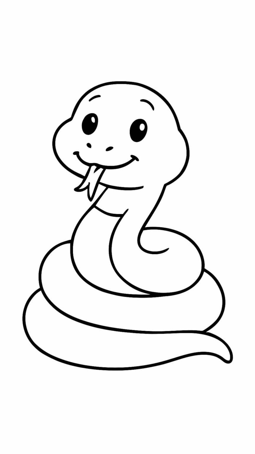 Página para colorear serpiente – 18 láminas – Descarga PDF