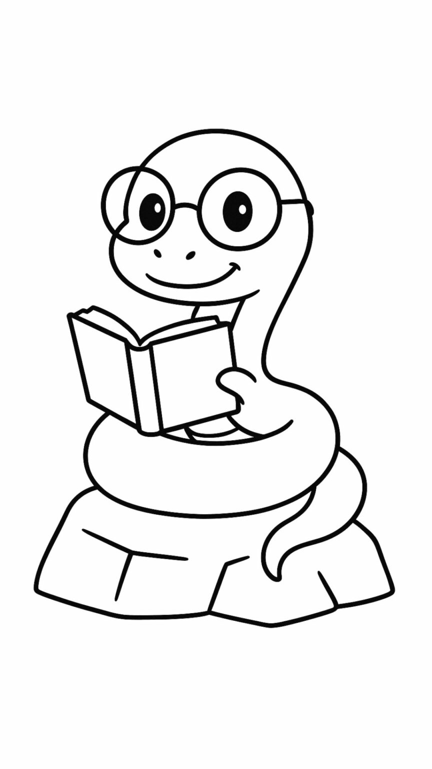 Página para colorear serpiente – 18 láminas – Descarga PDF