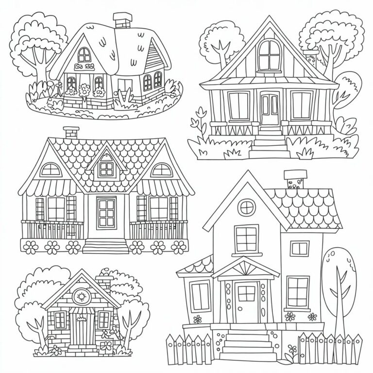36 Free Printable House Coloring Pages - Download PDF for Kids