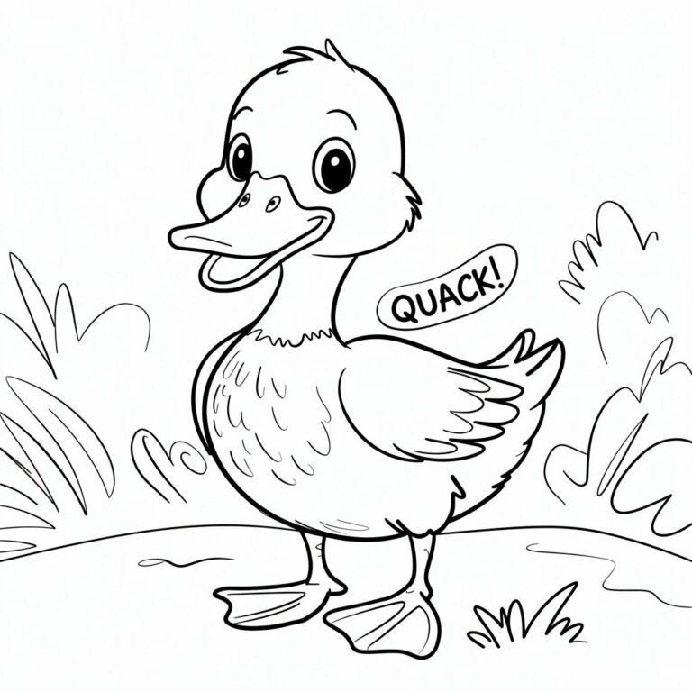 Pág. para colorear pato – 37 imprimibles – Descarga gratis