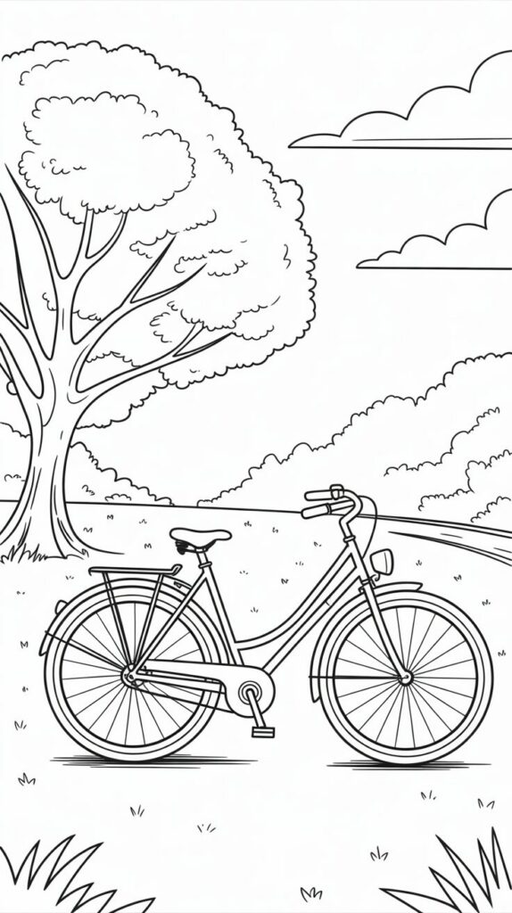 Gratis 29 Fiets Kleurplaten – Afdrukbare PDF voor Kinderen