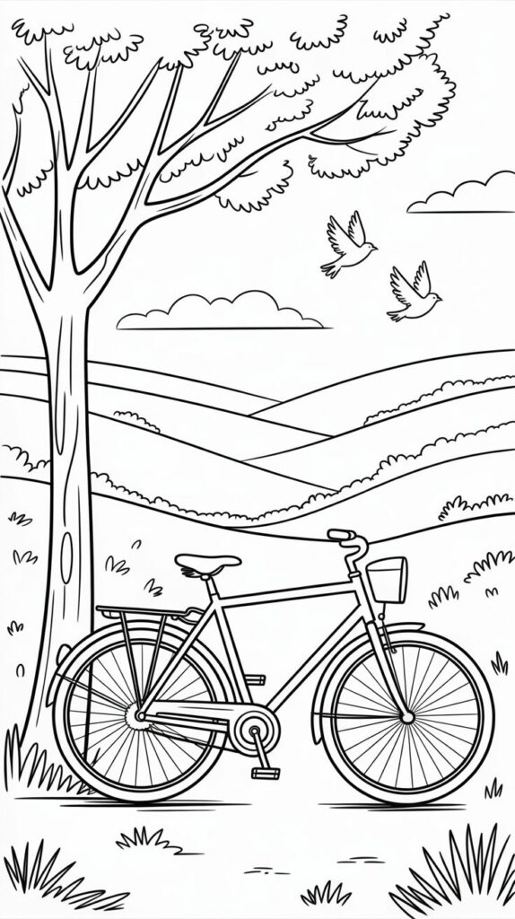 Gratis 29 Fiets Kleurplaten – Afdrukbare PDF voor Kinderen