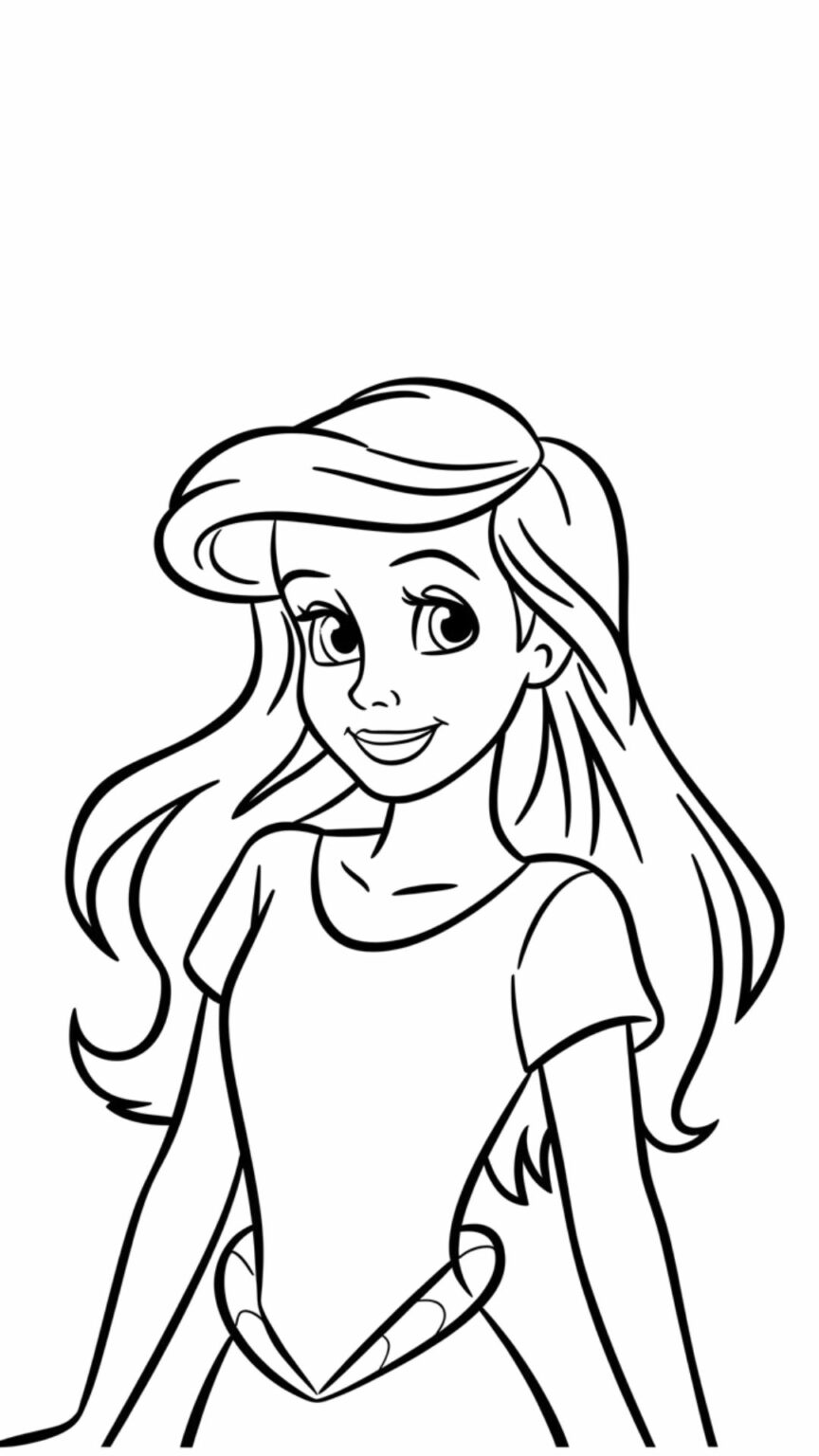 Printable Ariel Coloring Pages – 15 Free Coloring Sheets for Kids to ...