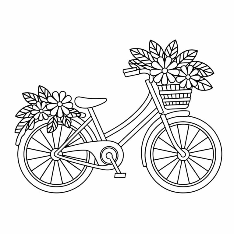 Fiets Kleurplaat: 28 Leuke Kleurplaten om Gratis te Printen