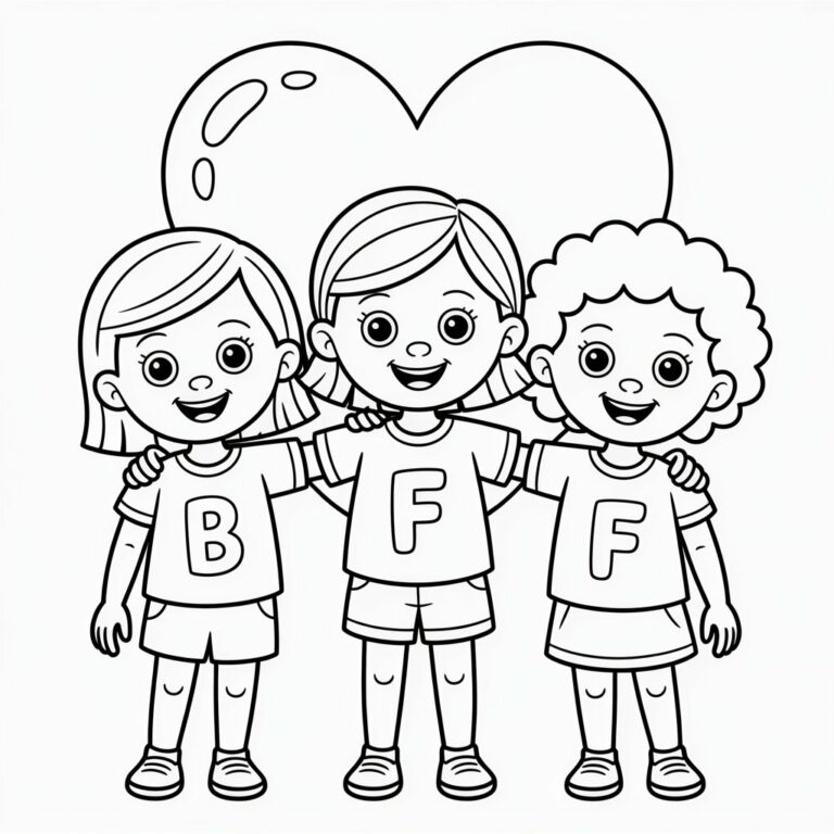 Free 28 BFF Coloring Pages - Printable PDF Download for Best Friends