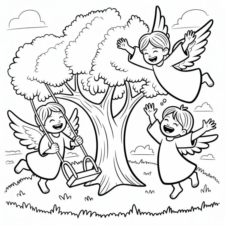 Kleurplaat Angel – 19 kleurplaten – Gratis PDF