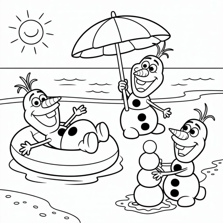 Free 21 Olaf Coloring Pages Printable PDF Download for Kids