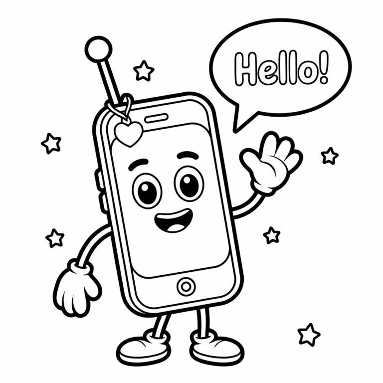 Kostenlose Handy-Ausmalbilder – 19 druckbare Vorlagen zum Download als PDF