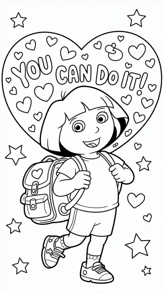 Coloriage Dora – 17 pages à imprimer, PDF gratuit et téléchargeable