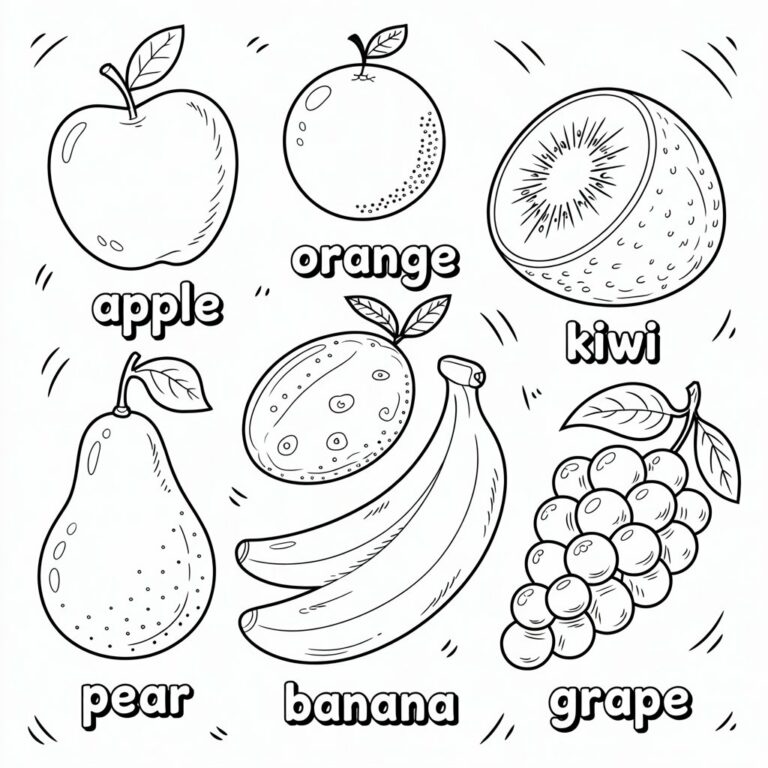 Free Printable Fruit Coloring Pages - 29 Coloring Sheets PDF for Kids