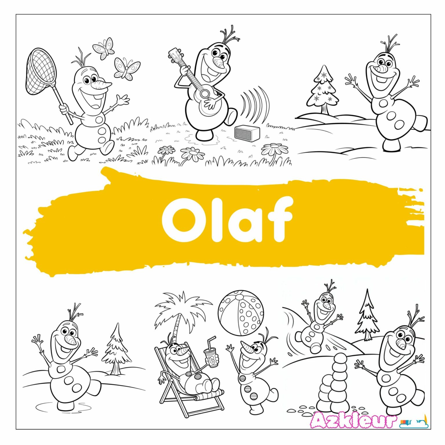 Olaf - Página para colorear: 21 dibujos imprimibles gratis