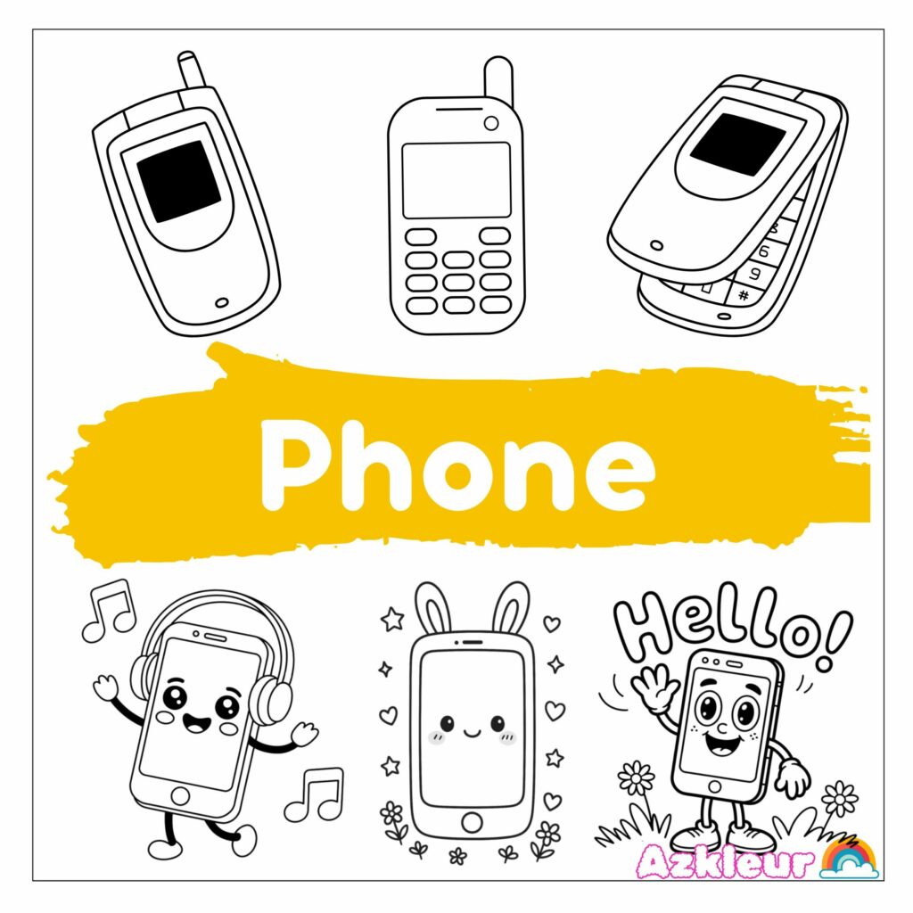 21 Coloriage Téléphone Gratuits à Imprimer