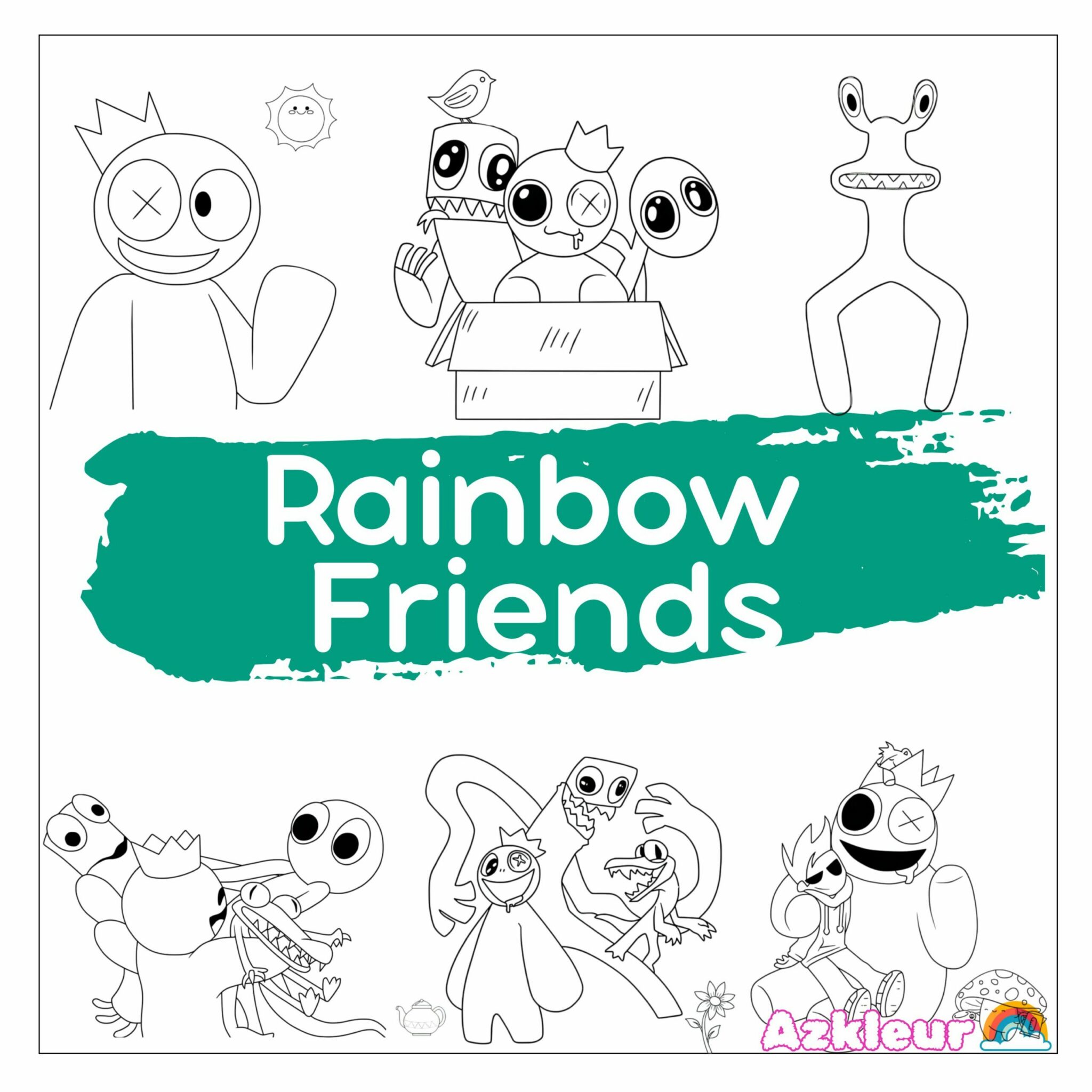 Gratis Rainbow Friends páginas para colorear en PDF: 21