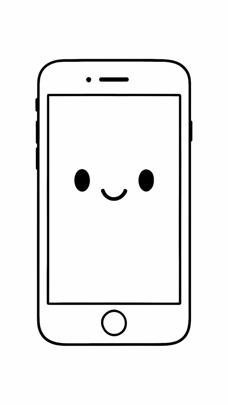 Coloriage Téléphone - 20 pages à imprimer gratuitement - PDF téléchargeable