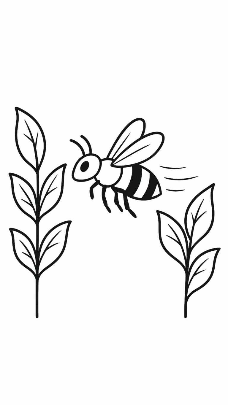 Gratis Bij Kleurplaat PDF - 19 printbare kleurplaten