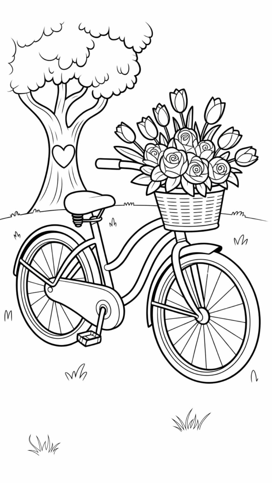 Fiets Kleurplaat: 28 Leuke Kleurplaten om Gratis te Printen