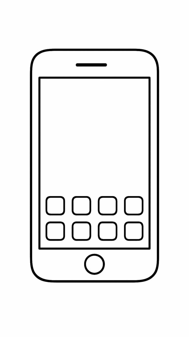 Kostenlose Handy-Ausmalbilder – 19 druckbare Vorlagen zum Download als PDF