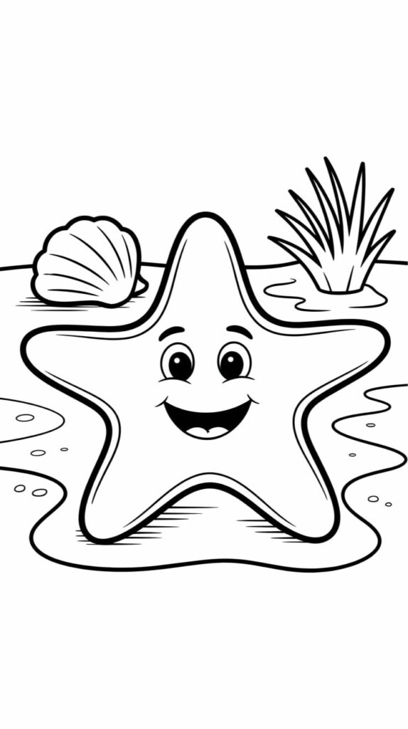 Kleurplaat Zeester – 19 Gratis Printbare Kleurplaten voor kinderen