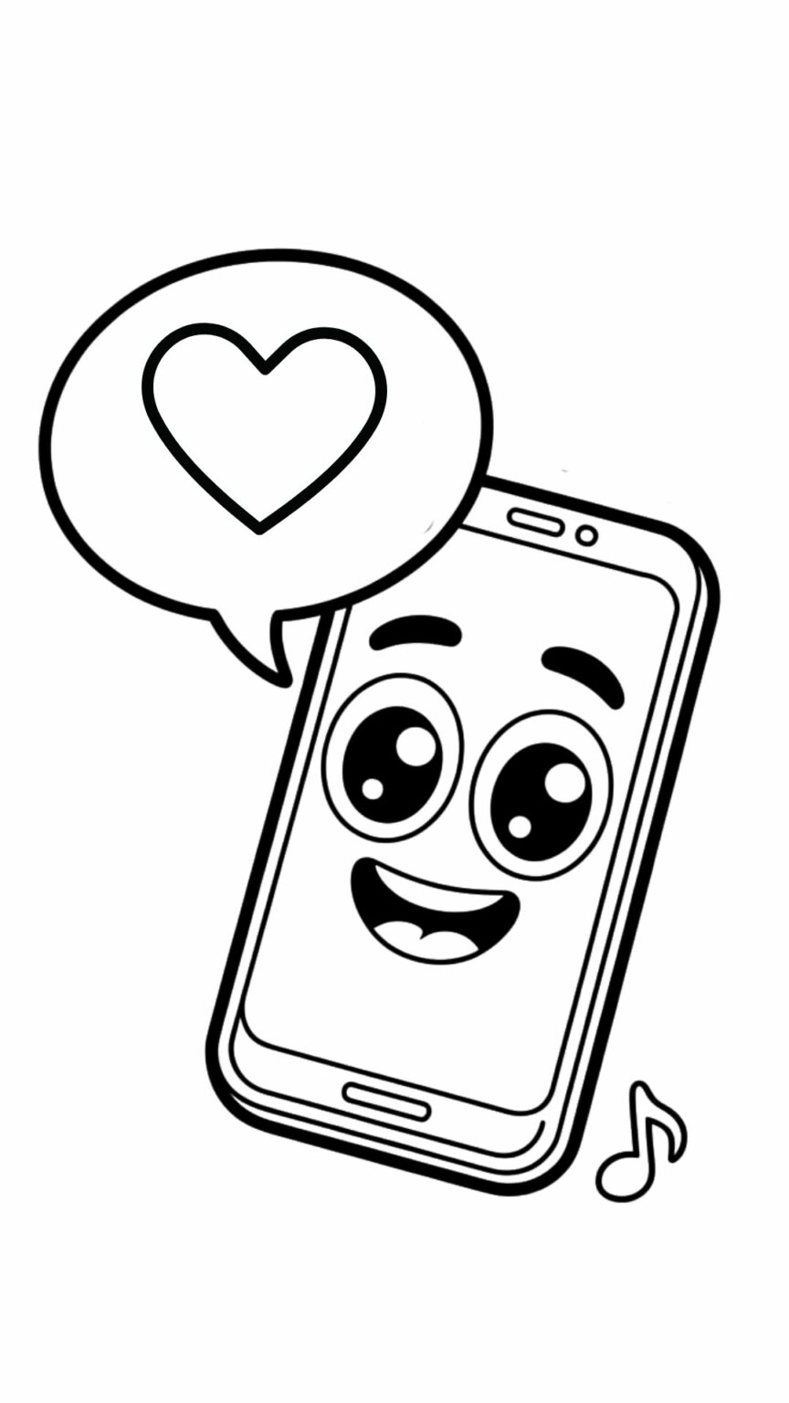 Kostenlose Handy-Ausmalbilder – 19 druckbare Vorlagen zum Download als PDF