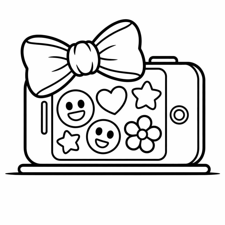 Coloriage Téléphone - 20 pages à imprimer gratuitement - PDF téléchargeable