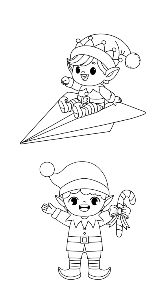 Free Printable Elf Coloring Pages - 16 Coloring Sheets for Kids, PDF ...