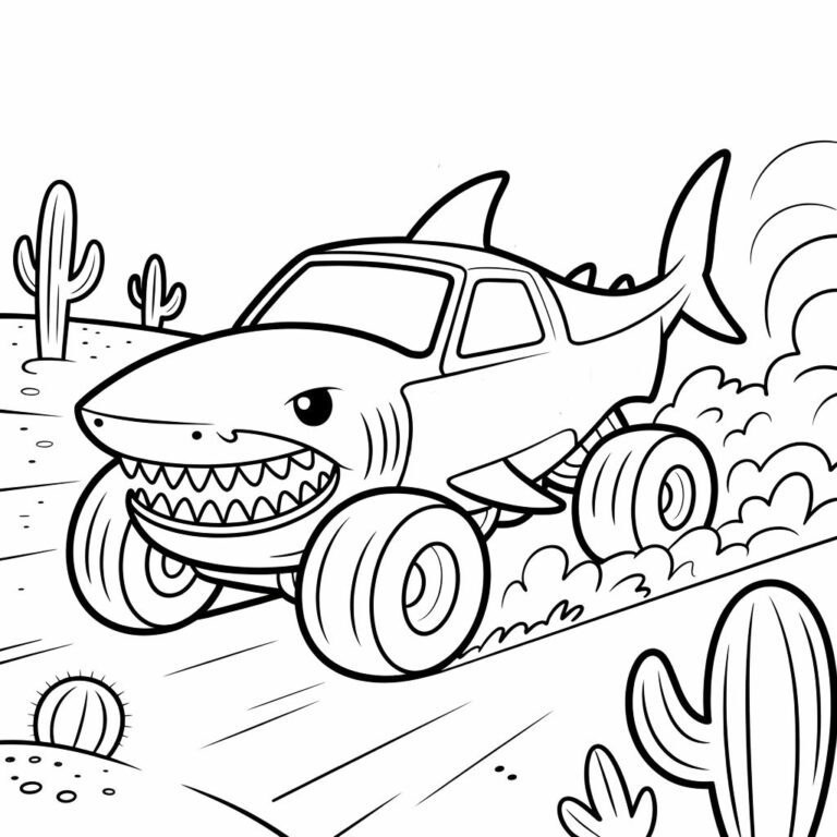Free Monster Truck Coloring Pages – 15 Printable PDF Download for Kids