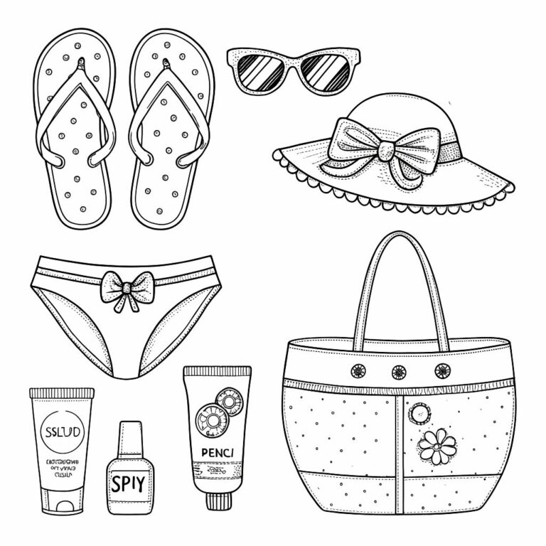 Coloriages Vetements - 17 pages à imprimer en PDF