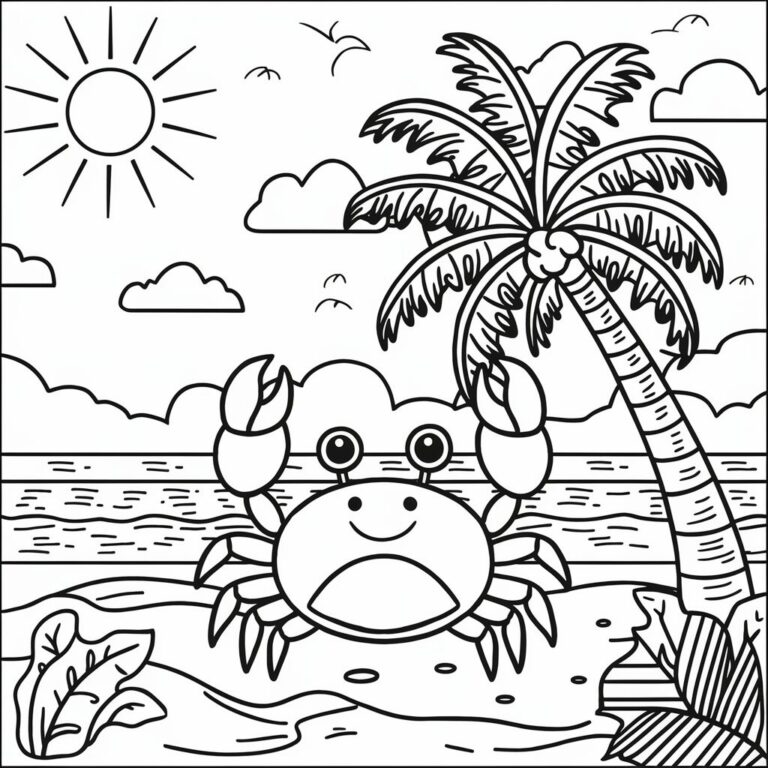 Kostenlose Ausmalbilder Strand - 20 Ausmalvorlagen zum Ausdrucken als PDF