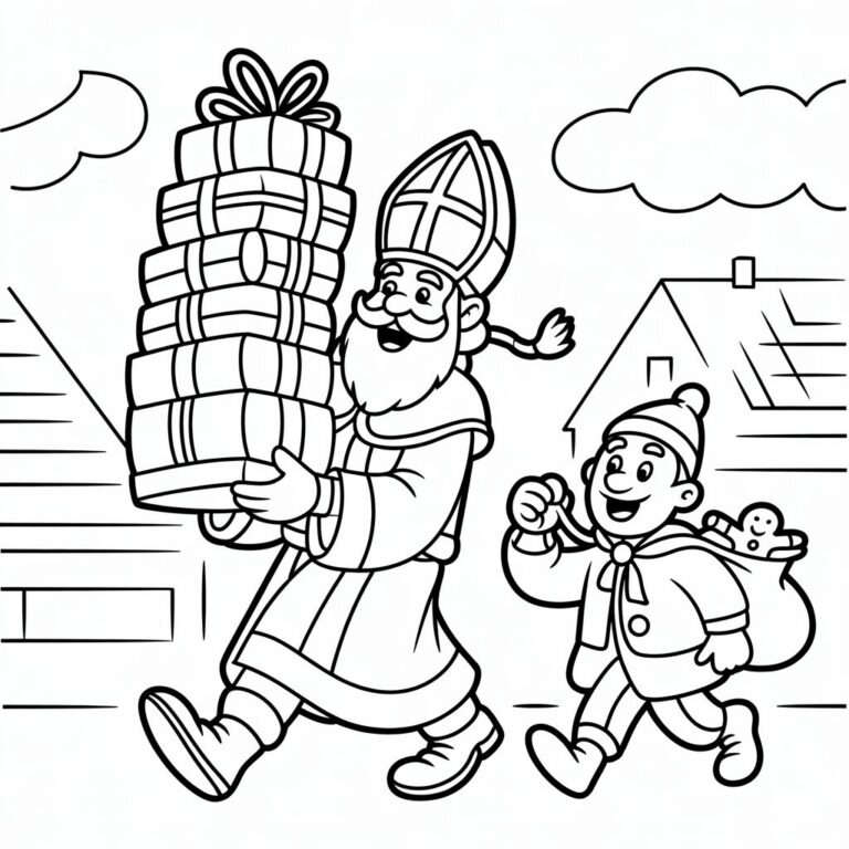 Gratis Printable Sinterklaas Kleurplaat - 37 Pagina's om in te kleuren PDF