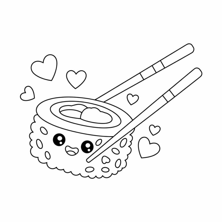 printable sushi coloring pages - AZkleur