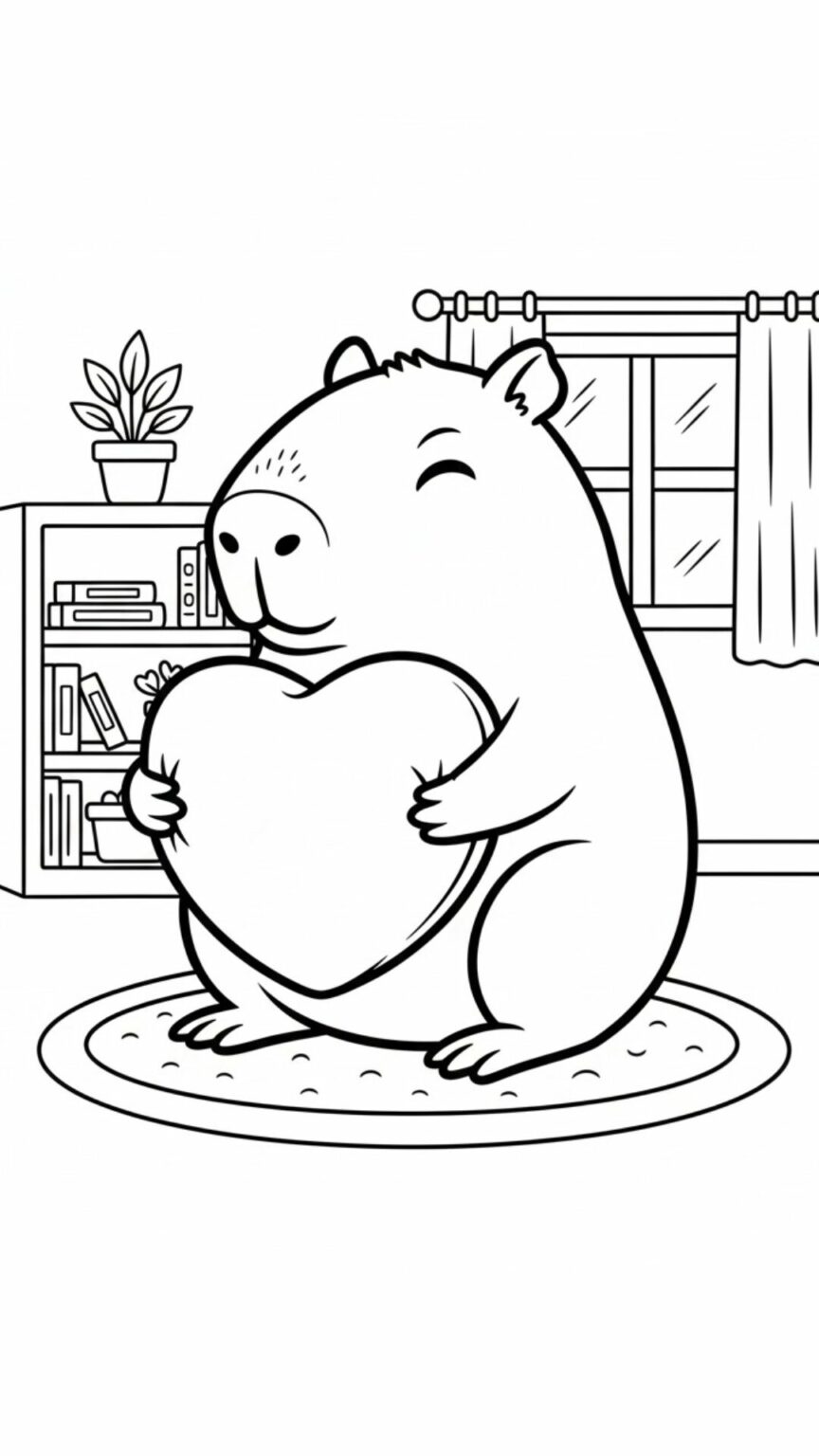 16 Capybara Kleurplaat- PDF-download