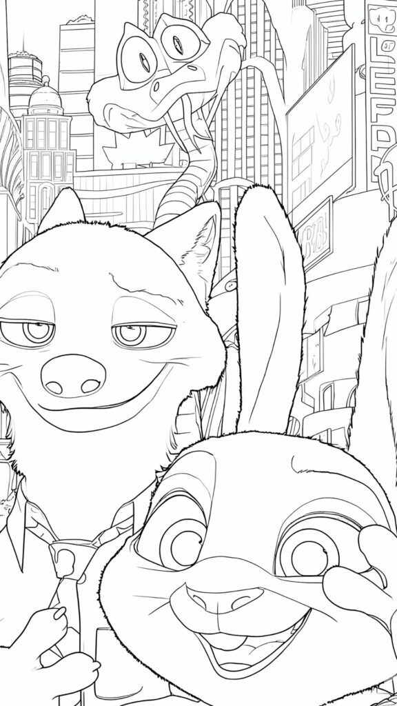 Zootropolis 2 Kleurplaat – 17 Gratis Printbare Kleurplaten PDF Downloaden