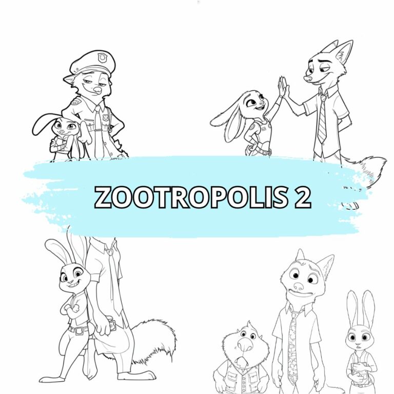 Zootropolis 2 Kleurplaat – 17 Gratis Printbare Kleurplaten PDF Downloaden