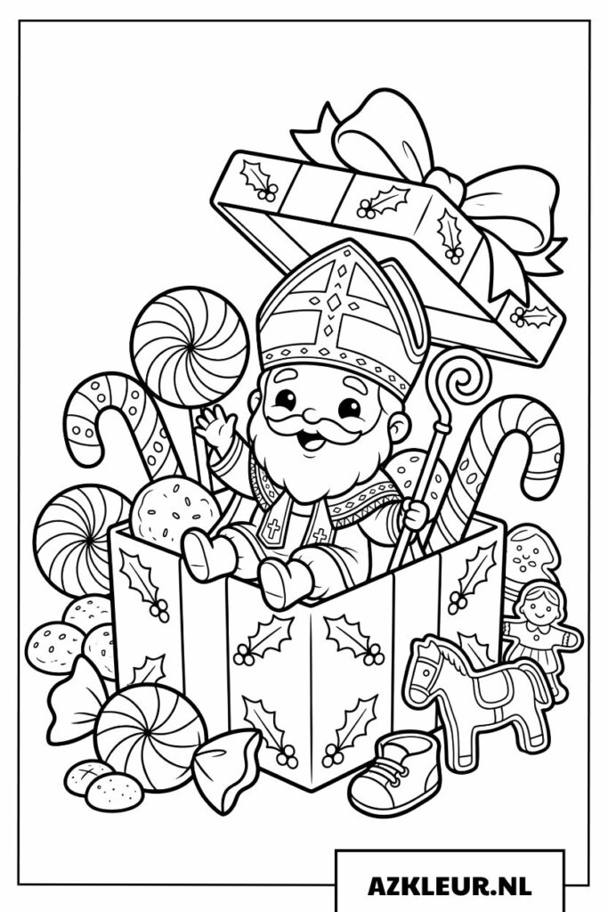 Gratis Printable Sinterklaas Kleurplaat - 37 Pagina's om in te kleuren PDF