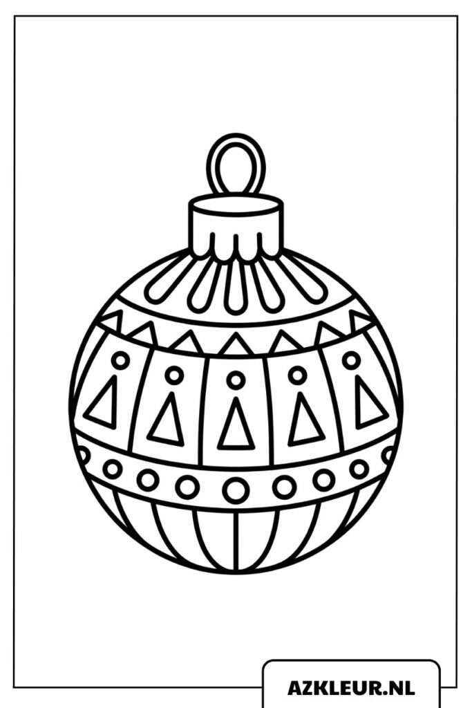 Kerstbal kleurplaat: 51 pagina's gratis te downloaden als PDF
